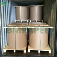 China 35grs White & Brown MG Kraft Paper Roll 60cm Gloss on One Side for sale