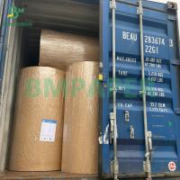 China 60gsm Food Grade One Side Glossy Brown Striped Kraft Paper Roll for sale