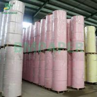 China 80gsm CB CFB CF Carbonless Copy Paper Roll 242mm×12000m Image Blue for sale