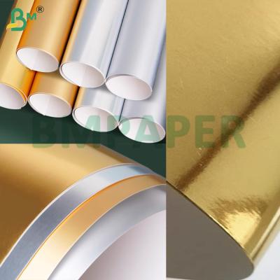 China Silver and Gold Glossy Metallic Finish 250gsm For Folding Carton Boxes for sale
