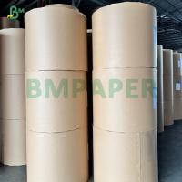 China 75g High Tensile Brown Kraft Paper For Paper Ropes Bag Handles 400 - 1600mm Rolls for sale