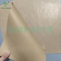 China 50gsm 60gsm One Side Glossy Brown Striped Kraft Paper For Making Hangbag for sale
