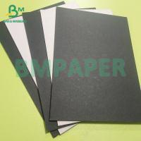 China 1.1mm 1.5mm 2.0mm One Side Black Grey Board For Photo Frame Back Folder Board for sale