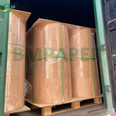China 40gsm 50gsm One Side Glossy White Kraft Paper For Food Packaging 60cm Roll Wide for sale