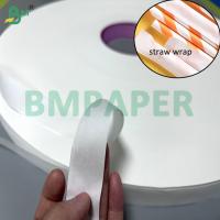 China 25gram High Permeability White Straw Wrapped Paper For Straws Packing 24mm 25mm for sale