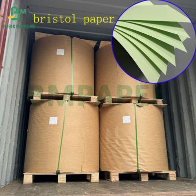 China Smooth Surface 300gsm 350gsm Light Green Bristol Paper For Gift Package 571 x 724mm for sale