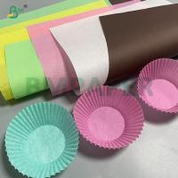 China 40g 50g White Coffee Pink Greaseproof Baking Parchment Cupcake Liner Paper for sale