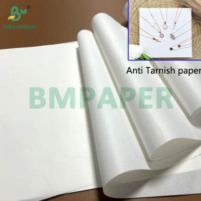 China 20inch 30inch 17gram White Anti Tarnish Tissue Paper For Wrapping Jewelry for sale