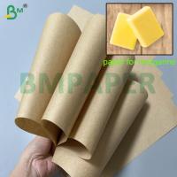 China 60gsm 70gsm Brown Color Grease Proof Paper For Margarine 1000mm 1100mm for sale