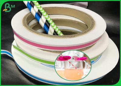 China 15mm Width 60g Black Printed FDA Straw Craft Paper Roll With Food grade approved for sale