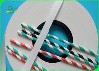 China White Wrapping Paper Roll , Degradable Straw Paper 120 Gsm 60 Gsm For Soft Drink for sale
