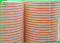 China 60gsm 120gsm Food Ink Printed Food Grade Straw Paper Roll with One Side Glazed Paper for sale