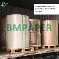 China 35gsm 40gsm Food Grade Bleached White True Greaseproof Paper Jumbo Rolls 365mm 295mm, KIT 3–5 Oil Resistance for sale