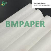 China 35gsm 40gsm Food Grade Bleached White True Greaseproof Paper Jumbo Rolls 365mm 295mm, KIT 3–5 Oil Resistance for sale