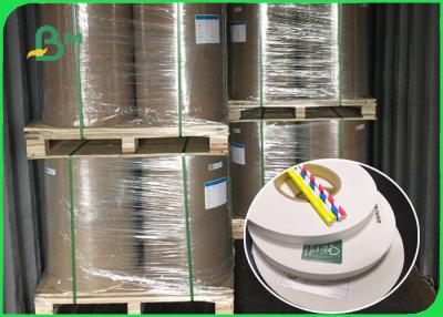 China Striped / Full Color Straw Wrapping Paper Roll 60 GSM Patterned 14mm 15mm Width for sale