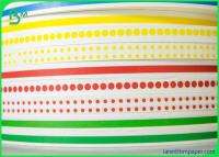 China Custom Printed 60gsm 120gsm food grade paper roll for color printing drinking straw paper roll for sale