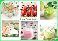 China Custom Printed 60gsm 120gsm food grade paper roll for color printing drinking straw paper roll for sale