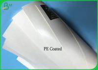 China Waterproof White Poly Coated Paper Food Grade Virgin Pulp Material FDA Certified for sale