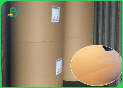 China Virgin Pulp Brown Kraft Paper Roll , Food Grade Wrapping Paper Size Customized for sale