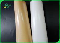 China Disposable PE Coated Food Grade Brown Paper , Recycled Brown Paper Roll for sale