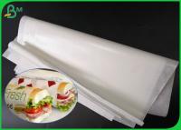 China 30gsm 35gsm 38gsm Greaseproof Wrapping Paper , Hamburger / Sandwich Wrapping Paper for sale