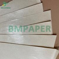 China High Durability 40GSM 60GSM Natural Brown Machine Glazed Ribbed Kraft Paper for sale