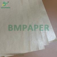 China High Durability 40GSM 60GSM Natural Brown Machine Glazed Ribbed Kraft Paper for sale