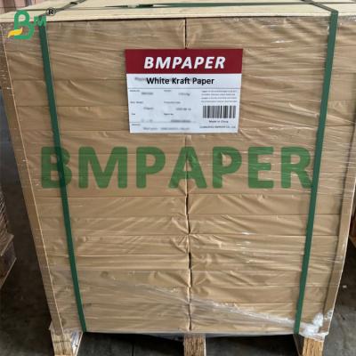 China 50gsm Cutlery Wrapping Paper 40g+9g Poly-coated White Kraft Paper Sheets for sale