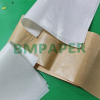 China 40g + 9g Poly Coated White Brown Cutlery Wrapping Paper 120mm 160mm Food Safe for sale