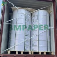 China 40g + 9g Poly Coated White Brown Cutlery Wrapping Paper 120mm 160mm Food Safe for sale