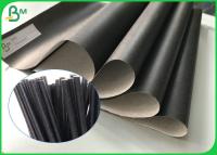 China Custom Recyclable Food Grade Paper Roll 60gsm Printable Black Straw Paper Roll for sale