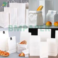 China Biodegradable White Kraft Paper Roll & Sheet For Food Packaging Bread Paper Bags for sale
