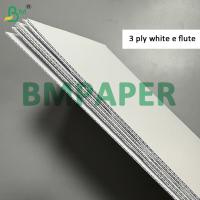 China 2ply 3ply E Flute Corrugated Board 120cm x 85cm, Two Sides White High Rigidity for sale