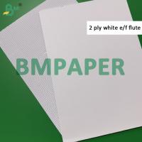 China 2ply 3ply E Flute Corrugated Board 120cm x 85cm, Two Sides White High Rigidity for sale
