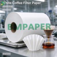 China 50gsm White Coffee Filter Paper Roll for Coffee Basket Filters for sale
