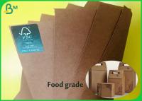 China Food Grade Brown Kraft Paper Roll 125GSM - 400GSM Thickness Size Customized for sale