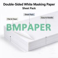 China 80gsm Double-sided White Masking Paper For Automotive Spray Painting for sale