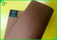 China Brown Uncoated Recycled Paperboard , Unbleached Kraft Paper 80g - 400g Thick for sale