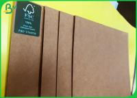 China Brown Uncoated Recycled Paperboard , Unbleached Kraft Paper 80g - 400g Thick for sale