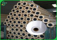 China 50gsm - 80gsm Plotter Paper Roll Soft Smoothy Wood Pulp Material White Color for sale