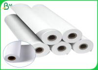 China 50gsm - 80gsm Plotter Paper Roll Soft Smoothy Wood Pulp Material White Color for sale