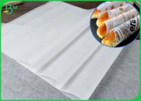 China 35GSM MG Kraft White  Paper Roll With Virgin Pulp Style To Wrap Bread for sale