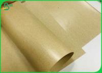 China 10G/ 12G PE Coated Glossy Paper Waterproof Brown Kraft Paper Coils 700MM 1000MM for sale