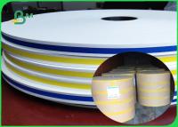 China 120G 13.5 / 13.7 / 14MM Green Straw Paper With FDA Certificate Stripe Printing for sale