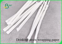 China White Color Waterproof Drinking Straw Wrapping Paper Width 22mm 24mm 25mm for sale