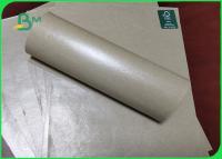 China 60g + 10g Unbleached Food PE Coated Paper / Waterproof Kraft Paper One Side Glossy for sale