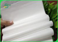 China 50 / 55 / 60GSM Bleached MG Coated Paper With FDA Certification Rolls Packing for sale
