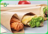 China FDA 40 To 160GSM Kraft Paper With PE One Side Coated For Packing Chicken Rolls for sale