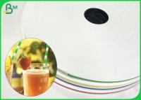 China Degradable 14MM 15MM Slitted Printed Kraft Paper For Food Grade Paper Straw for sale