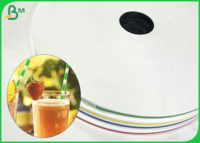 China Degradable 14MM 15MM Slitted Printed Kraft Paper For Food Grade Paper Straw for sale